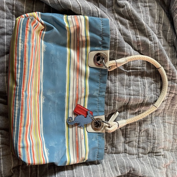 Coach | Bags | Coach Blue Nautical Seahorse Tote | Poshmark